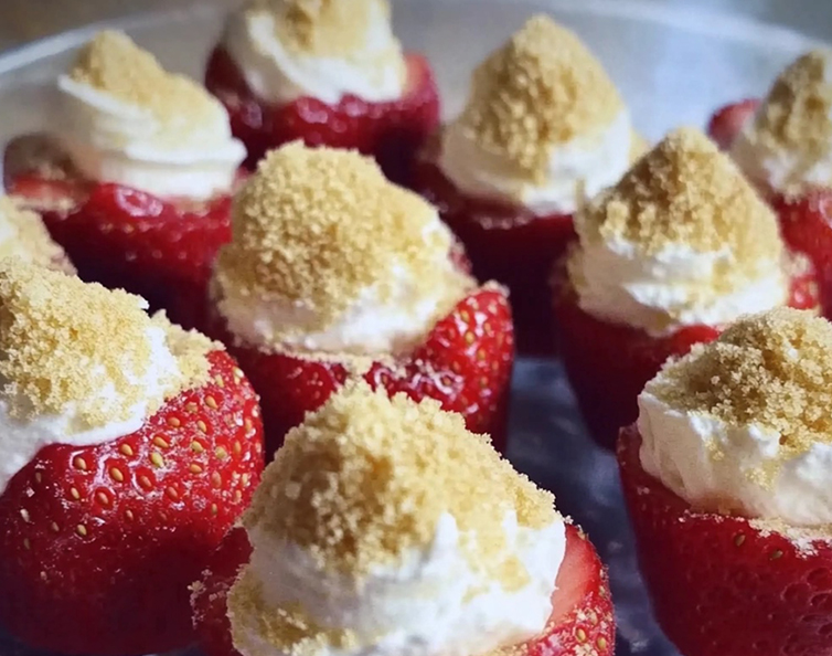 Cheesecake Deviled Strawberries – My First Recipe – All About Baking ...